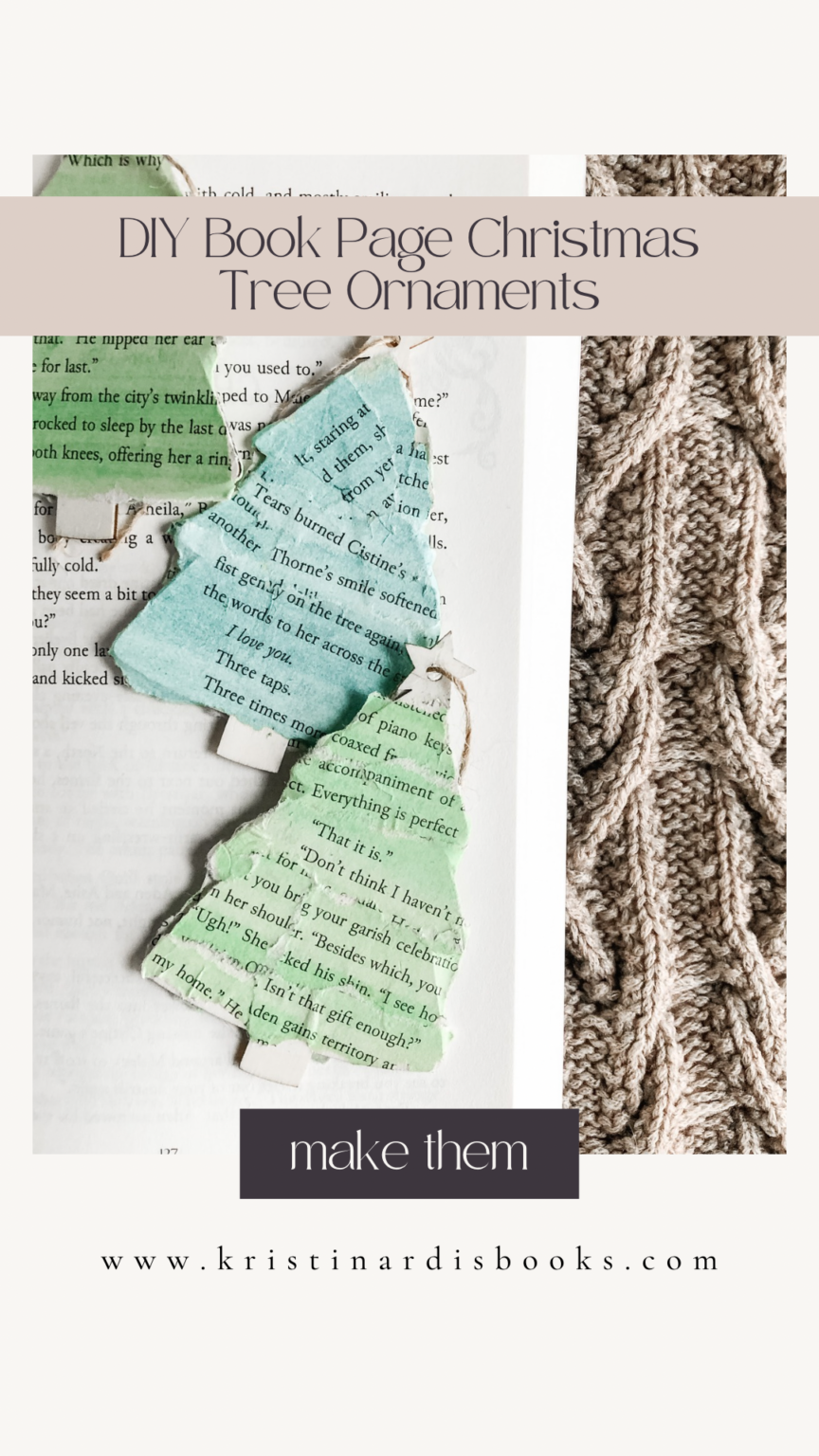 DIY Book page Christmas Tree Ornaments – Kristin Ardis