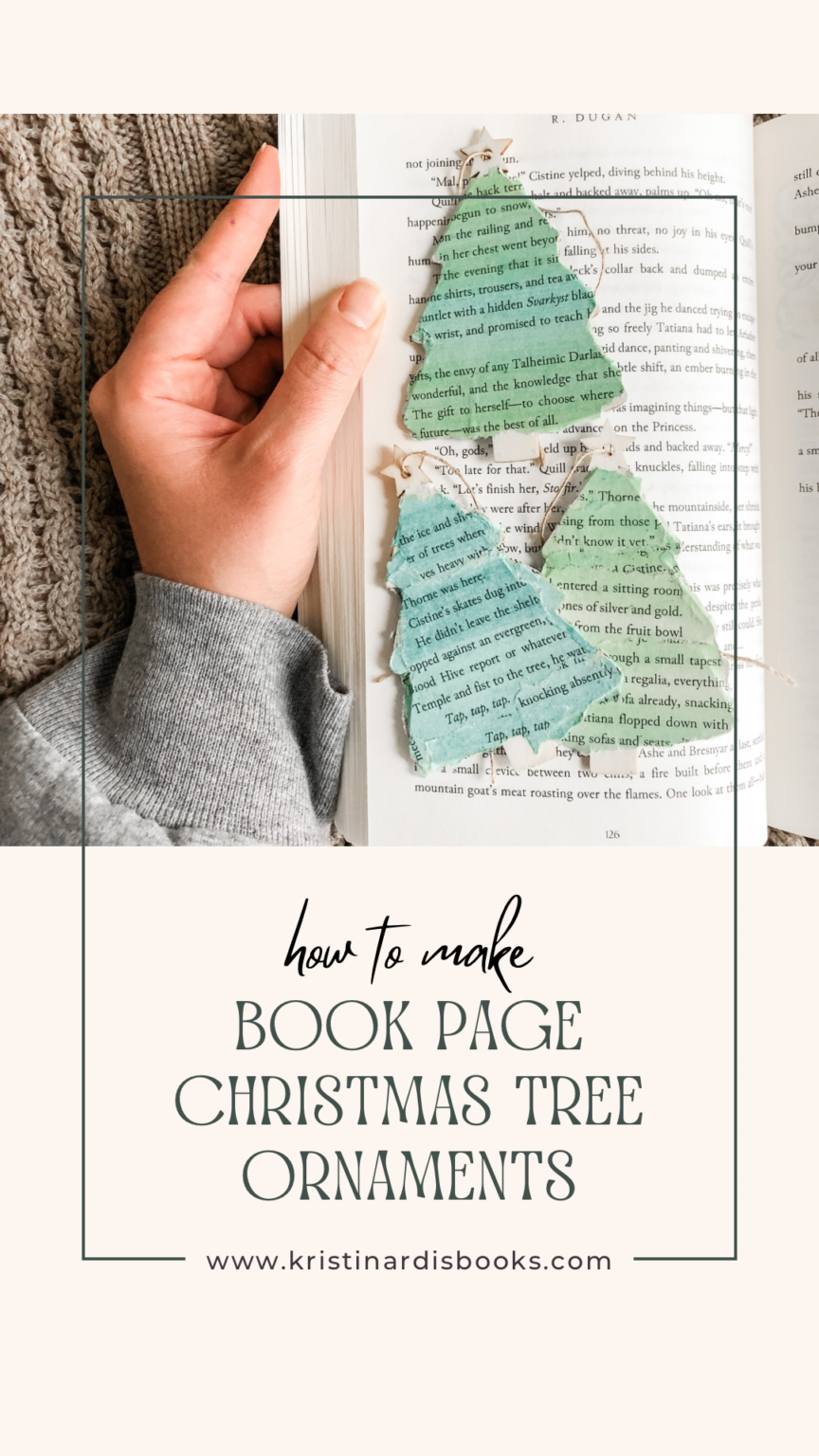 DIY Book page Christmas Tree Ornaments – Kristin Ardis